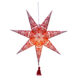 STAR TRADING Papierstern "T&auml;rnaby" in Rot/ Wei&szlig; - &Oslash; 60 cm - 40% | Lichterketten-dekobeleuchtung