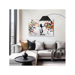Orangewallz Gerahmter Kunstdruck "Spray of Butterflies" - 26% | Gr&ouml;&szlig;e 60x90 cm | Wanddekoration
