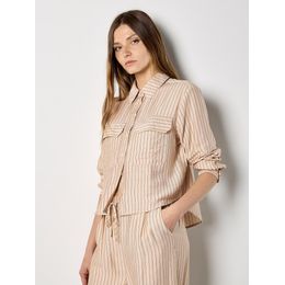 Apricot Pinstripe Boxy Shirt ' ' Damen Gr&ouml;&szlig;e L stone