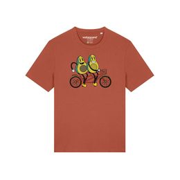 Watapparel Shirt 'Avocado Fahrrad' male Brown size XL