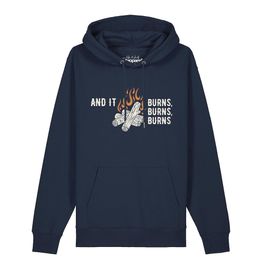 Watapparel Sweatshirt 'And it burns' male Blue size L