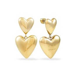 Copenhagen Studios Earrings 'Puffy Hearts' female Gold size One Size