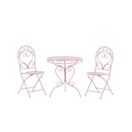 Beliani 3-tlg Bistro Set ALBINIA in Rosa | Gr.: onesize