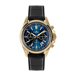 Jacques Lemans Herrenuhr Chronograph Liverpool Schwarz/Blau | Gr.: onesize