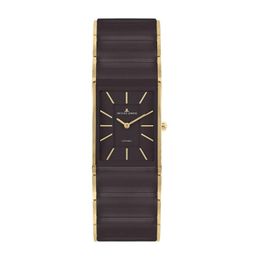 Jacques Lemans Damen-Armbanduhr Keramik Dublin Goldfarben/Dunkelbraun | Gr.: onesize