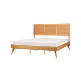 Beliani Doppelbett ISTRES in Braun - (W) 187 x (H) 120 x (L) 205 cm | Gr.: onesize
