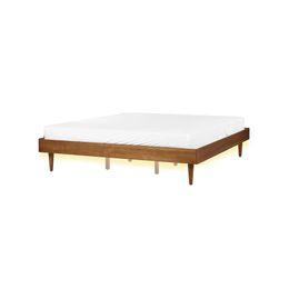 Beliani Doppelbett TOUCY in Braun - (W) 185 x (H) 38 x (L) 204 cm | Gr.: onesize