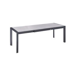 Beliani Esszimmertisch BINASCO in Grau/Schwarz - (W) 90 x (H) 75 x (L) 160 cm | Gr.: onesize