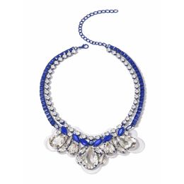 Collezione Alessandro Statementkette " Gloria " in blau | Gr.: onesize