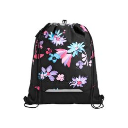 Coocazoo Sportbeutel "Floral Artnight" in Schwarz/Rosa | Gr.: onesize