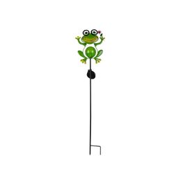 N&auml;ve n&auml;ve LED Solarleuchte "FROGGY" in gr&uuml;n - (L)20.5 cm x (B)8 cm x (H)90 cm | Gr.: onesize