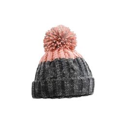 Yuhu Winterm&uuml;tze mit Fleecefutter, Strick-M&uuml;tze mit Bommel f&uuml;r Damen in Rosa | Gr.: onesize