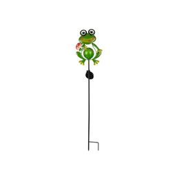 N&auml;ve n&auml;ve LED Solarleuchte "FROGGY" in gr&uuml;n - (L)18 cm x (B)8 cm x (H)90 cm | Gr.: onesize