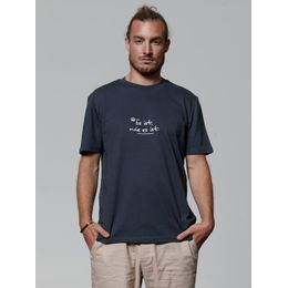 wat? Apparel T-Shirt Es ist wie es ist in India Ink Grey | Gr.: 50