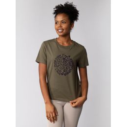 wat? Apparel T-Shirt Don't overthink it in Khaki | Gr.: 42