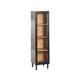 Beliani Vitrine TINGLEDALE in Schwarz/Braun - (W) 40 x (H) 150 x (L) 38 cm | Gr.: onesize