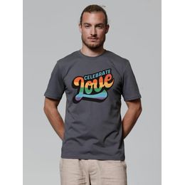 wat? Apparel T-Shirt Celebrate Love in Grau | Gr.: 52