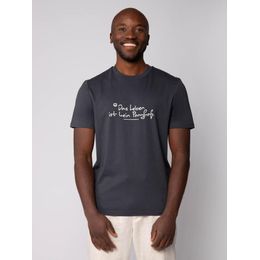 wat? Apparel T-Shirt Das Leben ist kein Ponyhof in India Ink Grey | Gr.: 52