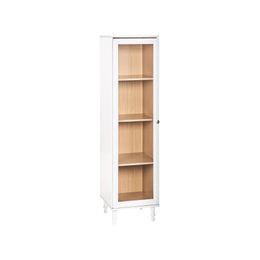 Beliani Vitrine TINGLEDALE in Wei&szlig;/Braun - (W) 40 x (H) 150 x (L) 38 cm | Gr.: onesize