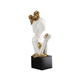 Gilde Skulptur Rosenliebe wei&szlig; - (H) 42 cm | Gr.: onesize