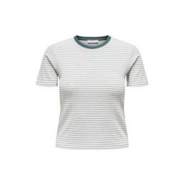 Only T-Shirt 1er Pack in Wei&szlig;/Gr&uuml;n | Gr.: XL