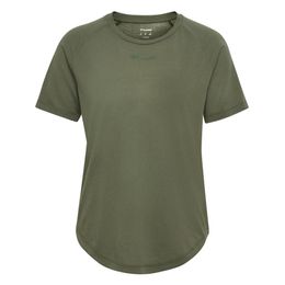 Hummel T-Shirt Raglan&auml;rmel Hmlmt Vanja Damen in DEEP LICHEN GREEN | Gr.: XS
