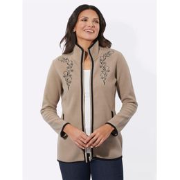Sieh an! Fleece-Jacke in sesam-schwarz | Gr.: 38
