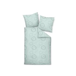Janine Bettw&auml;sche J.D. 87114 in mint salbei | Gr.: 135 x 200 + 80 x 80 cm