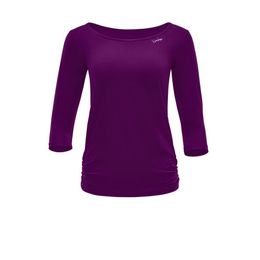 WINSHAPE Functional Light and Soft 3/4-Arm Top AET139LS in dark plum | Gr.: XS
