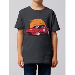 wat? Apparel T-Shirt Sport Car in Grau | Gr.: 152-164