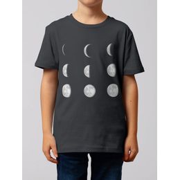 wat? Apparel T-Shirt Moonphases in Grau | Gr.: 110/116