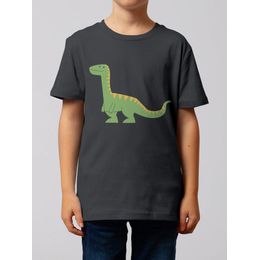 wat? Apparel T-Shirt Baby Dinosaurier in Grau | Gr.: 110/116