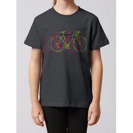 wat? Apparel T-Shirt Fahrr&auml;der in Grau | Gr.: 98/104