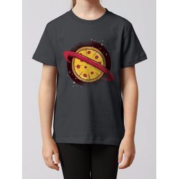 wat? Apparel T-Shirt Pizza Planet in Grau | Gr.: 152-164