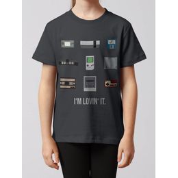 wat? Apparel T-Shirt Videogames in Grau | Gr.: 152-164
