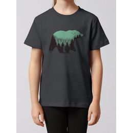 wat? Apparel T-Shirt Waldb&auml;r in Grau | Gr.: 110/116