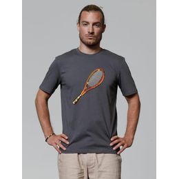 wat? Apparel T-Shirt Tennisschl&auml;ger in Grau | Gr.: 56