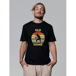 wat? Apparel T-Shirt Old Schmetterhand in Schwarz | Gr.: 54