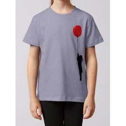 wat? Apparel T-Shirt M&auml;dchen mit Luftballon in Lavender | Gr.: 122/128