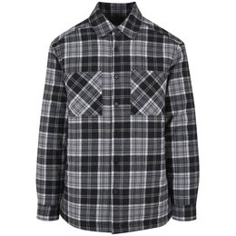 Urban Classics Herren Padded Checked Shirt Jacket in black/white | Gr.: M