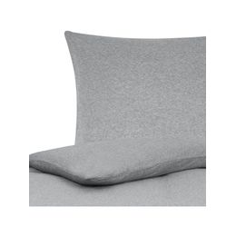 Traumschlaf Bettw&auml;sche Jersey Melange in hellgrau | Gr.: 135 x 200 + 80 x 80 cm