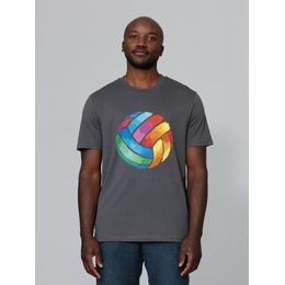 wat? Apparel T-Shirt Volleyball in Watercolor in Grau | Gr.: 54