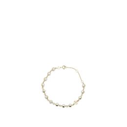 Tory Burch Armband - Delicate Bracelet Of Polished Brass Links With Res - Gr. ONE SIZE - in Mehrfarbig - f&uuml;r Damen