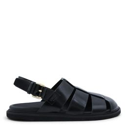 Moschino Loafer - Black Sandals With Secure Strap - Gr. 43 (EU) - in Schwarz - f&uuml;r Damen