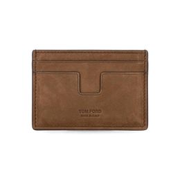 Tom Ford Portemonnaies - Nubuck Card Holder - Gr. unisize - in Braun - f&uuml;r Damen