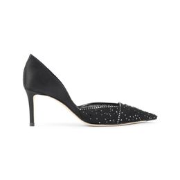 Giorgio Armani Hohe Schuhe - Pointed-Toe Black Pumps With Pleated Design And Sp - Gr. 40 (EU) - in Schwarz - f&uuml;r Damen