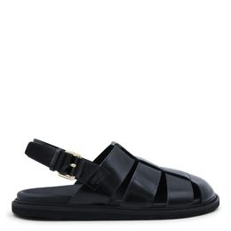 Moschino Loafer - Black Sandals With Secure Strap - Gr. 40 (EU) - in Schwarz - f&uuml;r Damen