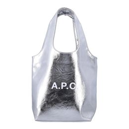 A.P.C. Shopper & Totes - Contemporary Metallised Small Tote With Carry Opti - Gr. unisize - in Wei&szlig; - f&uuml;r Damen