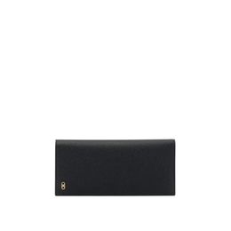 Salvatore Ferragamo Portemonnaies - Textured Leather Wallet With Zippered Compartment - Gr. unisize - in Schwarz - f&uuml;r Damen