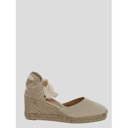 Castaner Sandalen - Closed Toe Espadrilles With Woven Jute Wedge Heel - Gr. 39 (EU) - in Beige - f&uuml;r Damen